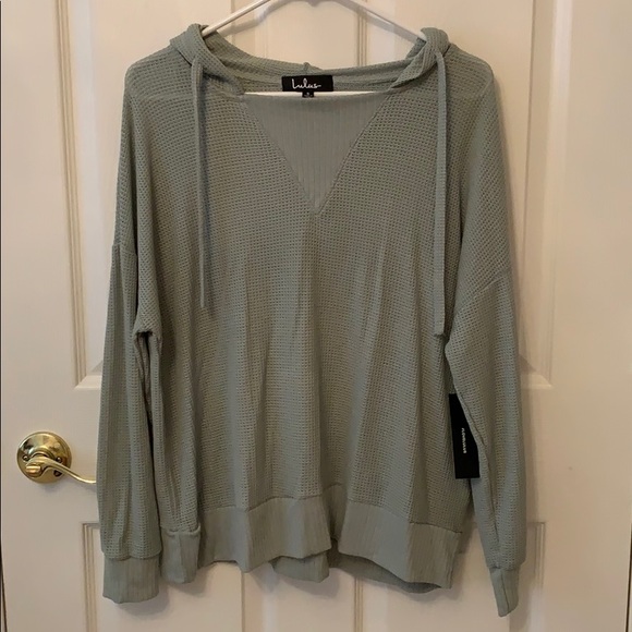Lulus | Tops | Lulus Getting Warmer Knit Thermal Hoodie | Poshmark